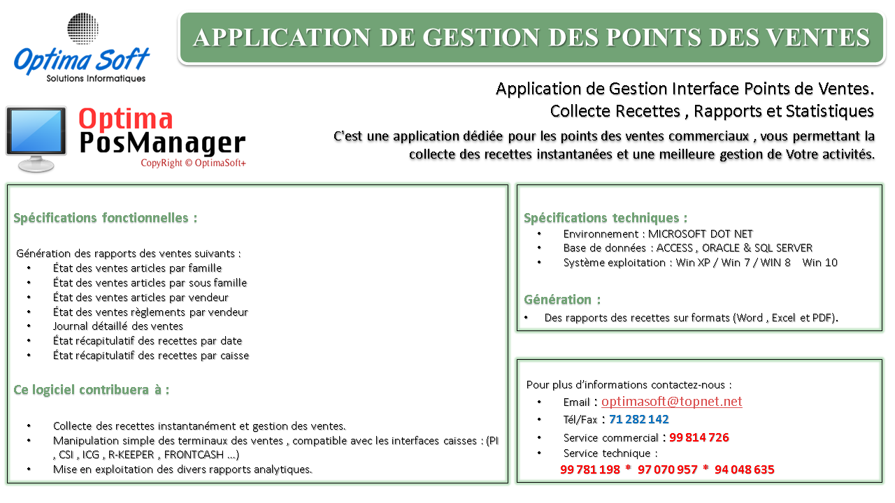 Produits | OPTIMA SOFT